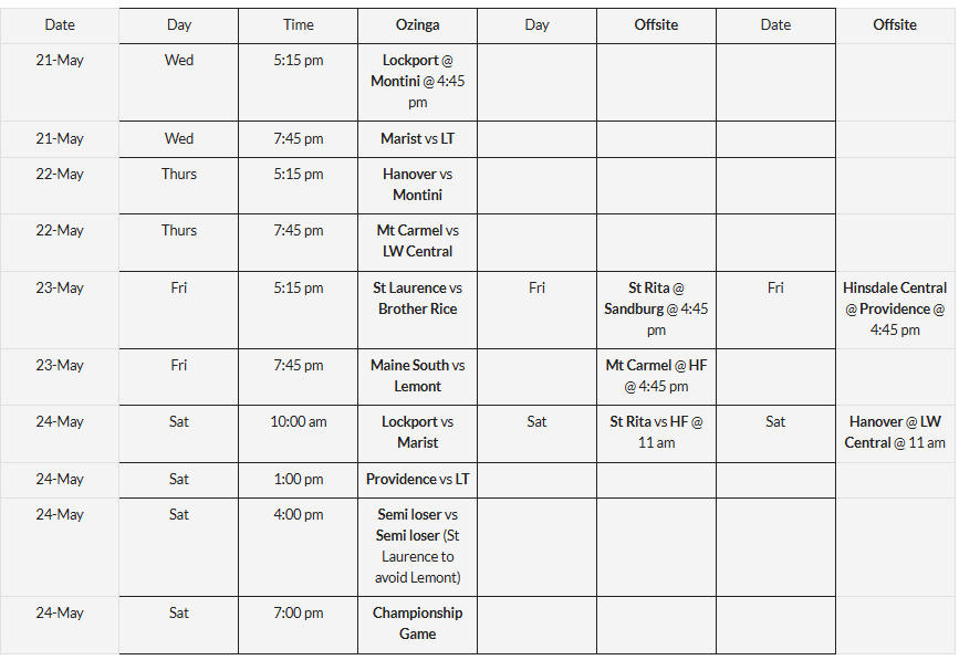Tournament Schedule – Do It Stevie's Way 2:19